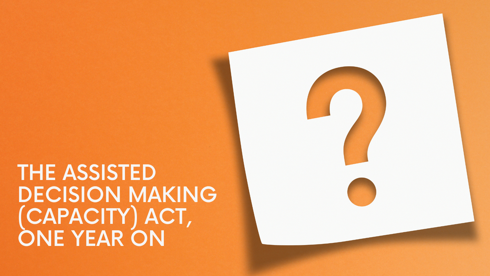 The Assisted Decision Making (Capacity) Act explored